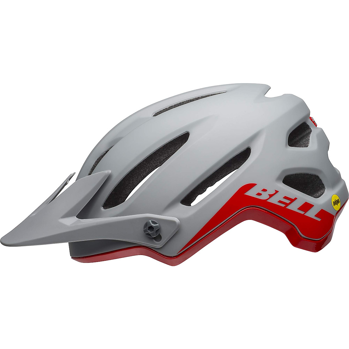 BELL 4Forty Mips Adult Mountain Bike Helmet - Matte Dark Gray/Crimson (2023), Small (52-56 cm)
