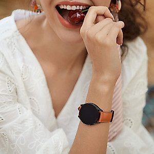 Meliya 22mm Genuine Leather Band for Huawei Watch GT3 Pro/GT2 Pro/GT3 Pro 46mm/GT2e 46mm/GT2 46mm/GT3/GT3 46mm/GT/Watch 2 Classic, Replacement Leather Strap Bracelet for Huawei Watch 3 (Orange)