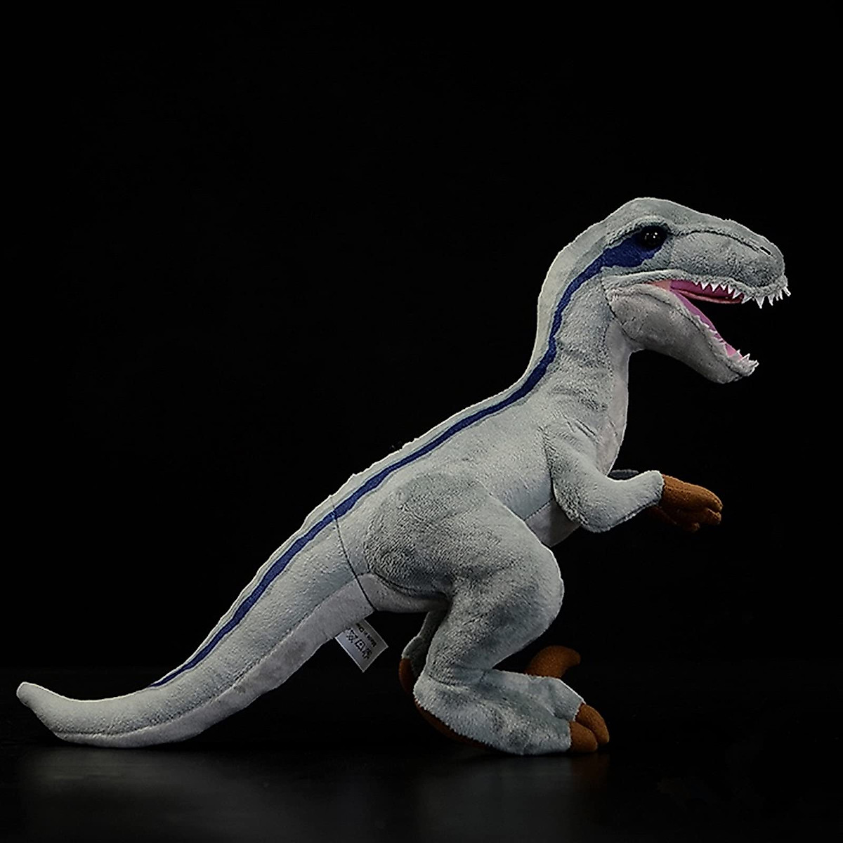Velociraptor Dinosaur Plush Toy - Gray 17” Dinosaur Tyrannosaurus Stuffed Animal Plushie, Figurines Dinosauria Tyrannosaurus Stuffed Toys Soft, Gifts Collectible for Kids (Velociraptor)