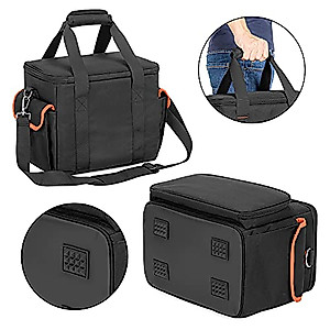 Trunab Carrying Case Compatible with ECOFLOW River/River Pro, Storage Bag with Waterproof Bottom and Front Pockets for Charging Cable and Accessories