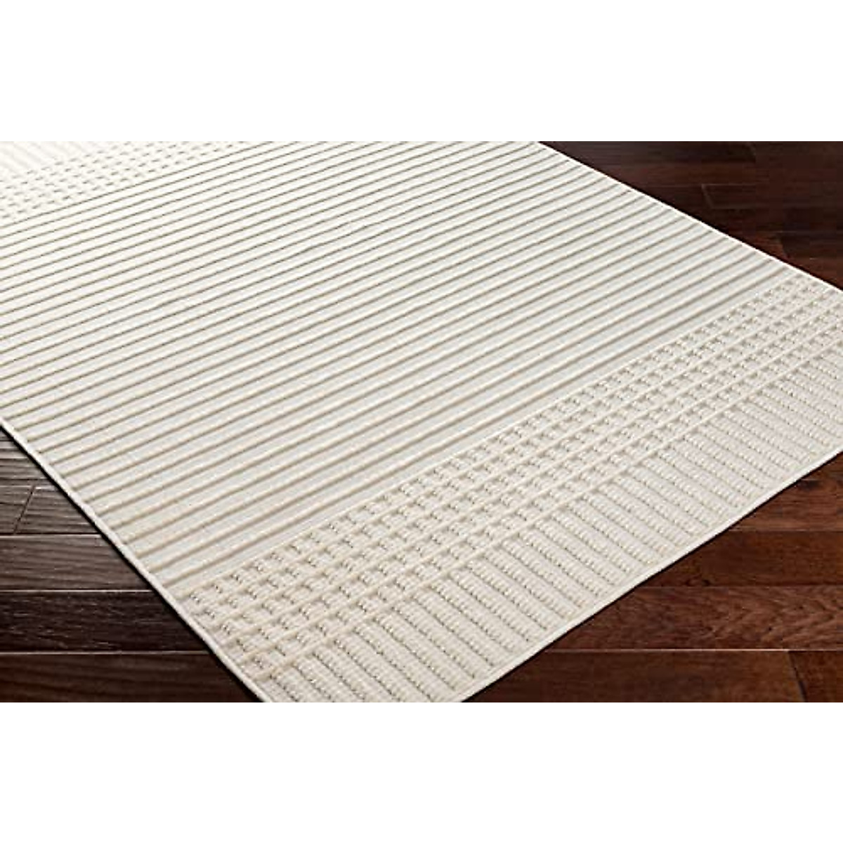 Mark&Day Washable Area Rugs, 8x10 Burkesville Bohemian/Global Ivory Washable Area Rug, Ivory / Black Carpet for Living Room, Bedroom or Kitchen (7'10" x 10'1", Machine Washable )