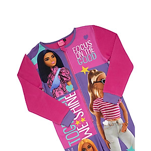 Barbie Girls Onesie | Young Ladies Pink All in One Sleepsuit Pyjamas | Together We Shine Character Bodysuit PJs