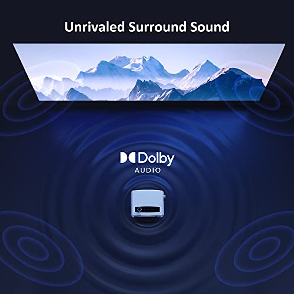 NexiGo WiFi Bluetooth Projector PJ10, 220ANSI, Native 1080P Movie Projector, Dolby_Sound Support, Remote, Compatible with Phone, Computer, HDMI, USB, AV Interfaces