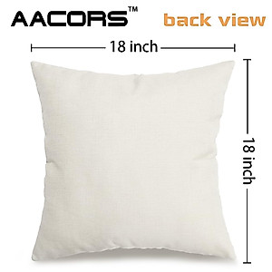 AACORS Christmas Pillow Covers 18 x 18 Inch Set of 4, Buffalo Polka Dots Bowknot Snow Tree Merry Xmas Decorations Holiday Farmhouse Winter Throw Pillow Cases Decor for Sofa Couch AA272-18