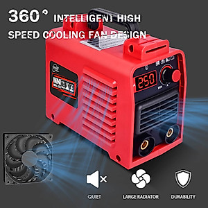 Welder Machine,Upgraded MMA-250A 110V Welding Machine,IGBT Digital Display LCD,Hot Start Anti-stick Stick Welder,Complete DIY Tool Kit for Portable Mini Welder,Strong Heat Dissipation MMA Welder …