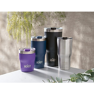 Beast 40 oz Tumbler Stainless Steel Vacuum Insulated Coffee Ice Cup Double Wall Travel Flask (Stainless Steel)