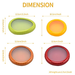 Silicone Fruit Storage Container Vegetable Food Storage Containers Set for Fridge Onion Storage Container, Avocado Keeper, Tomato Saver Container, and Lemon Holder Box 4PCS
