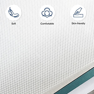 Lukace Queen Mattress,10 Inches Queen Size Memory Foam Mattress in a Box with Pressure Relief Sleep,No Fiberglass,Blue,80" X 60" X 10"