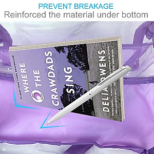 Clear Backpack for Women and Men, Heavy Duty PVC Backpacks, See Through Transparent Bookbag - Purple