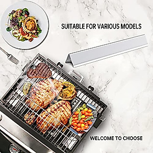 Folocy 16 GA Grill Flavorizer Bars BBQ Gas Grill Replacement Parts for Weber 7540 7539 Genesis E-310, E-320, E-330, Genesis S-310, S-320, S-330 with Side-Mounted Control Models, Flavor Bar Accessories