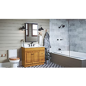Design House 523472 Oakmont Classic Bath and Shower Trim with Single-Function Shower Head, 2-Handle Faucet and Valve for Bathroom, Oil Rubbed Bronze