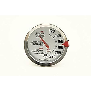 Mainstays NSF Certified Oven Safe Meat Thermometer, Extra Large Dial, Silver