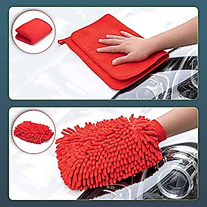 YCHOW-TECH Car Detailing Brush Kit, 19PCS Car Wash Kit Car Detailing Kit Interior Cleaner Detailing Supplies Exterior Car Accessories Automotive Detailing Equipment Auto Detailing Tools