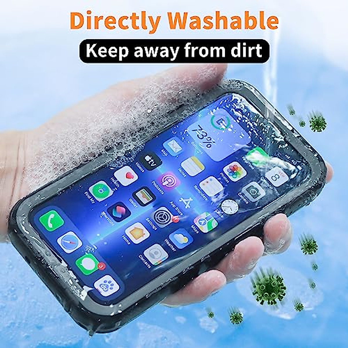 Cozycase Compatible with Waterproof iPhone 11 case, Built-in Screen Protector, Full-Body Rugged Bumper Sealed Case Cover, Shockproof Dustproof Waterproof Case for iPhone 11 6.1 inch (Black)