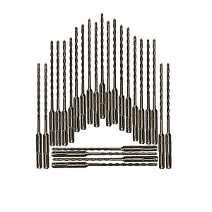 25PCS, 3/16" x 6", SDS Plus Bits, 3/16" x 6", Masonry Drill bit Set, SDS+ Hammer Bits