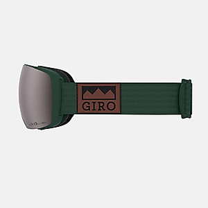 Giro Contact Ski Goggles - Snowboard Goggles for Men & Women - Well Green Alps Strap with Vivid Onyx/Vivid Infrared Lenses