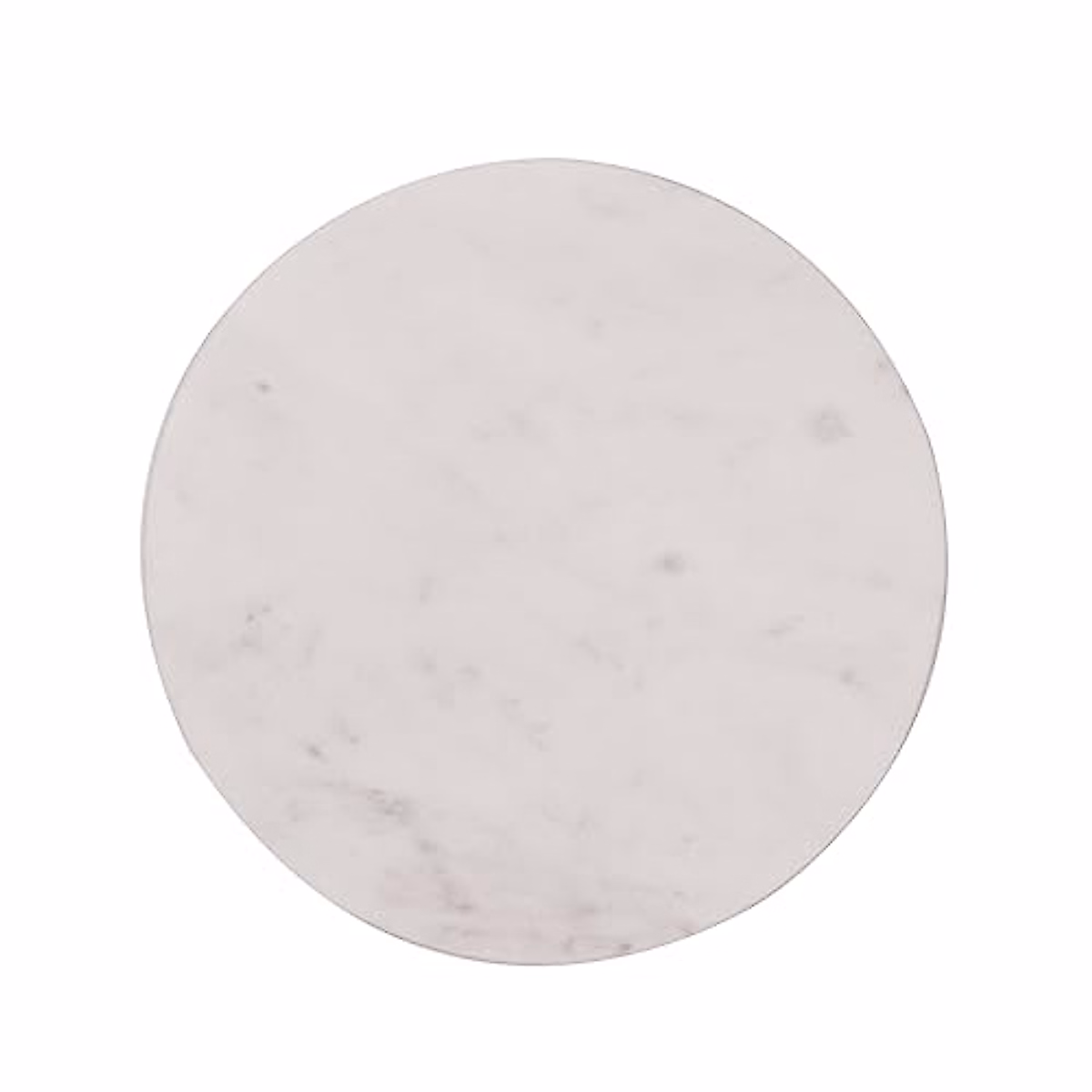 Creative Co-Op Minimalist Round Marble Charcuterie or Cutting Board, White Small