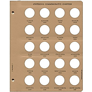 Dansco US Statehood Quarter with Territories Date Set Coin Album 1999-2009 #7146