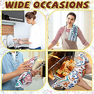 4 Pieces Leaves Kitchen Towels 16 x 24 Inch Dish Towels Bathroom Hand Towels Set Absorbent Hand Drying Cloth Hand Towels for Kitchen Bathroom (Retro Style)