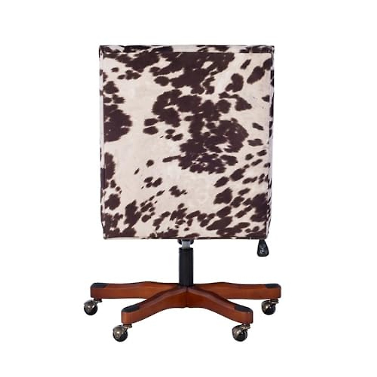 Riverbay Furniture Transitional Fabric Office Chair with Casters in Brown/Walnut