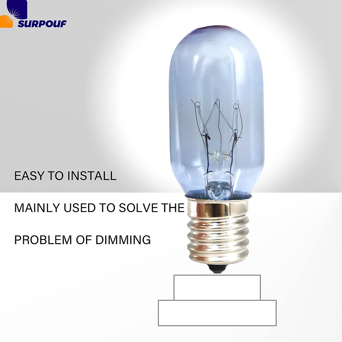 SURPOUF 241552802 Refrigerator Light Bulb LED 297048600 25W 2PACK Fits for Electrolux Frigidaire Kenmore Refrigerator AH976993 EA976993 PS976993 1056577 AP3770086