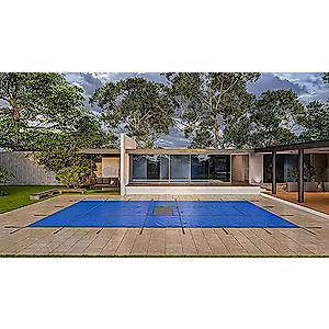 WaterWarden Inground Pool Solid Safety Cover 30' x 60', Rectangle, 15-Year Warranty, UL Classified to ASTM F1346, Triple Stitched for MAX Strength, Break-Strength of Over 4,000 lbs., Hardware Included