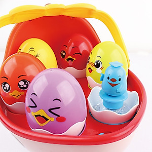 PUSITI Baby Toys Electronic Learning Toys for 2 3 4 5 Years Old Toddlers Kids Education Music Toys Easter Eggs and Hen Basket Musical Toys for Boys and Girls Birthday Gift 18 Months and Up