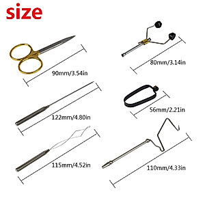 Andux Fly Fishing Gear Fly Fishing Hook Tool Vise Fly Tying Tools Kit with Fly Box Combo FDTZ-01