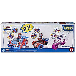 Spidey and His Amazing Friends Team Spidey Change ‘N Go Riders Playset, 3 Toy Cars and Action Figures, Marvel Super Hero Toys for 3 Year Old Boys and Girls and Up (Amazon Exclusive)