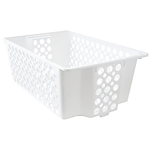 Organize Your Home Large Slide-It Baskets, 2 Pack, Stacking and Sliding Modular Storage, Great Organizing Bins for Pantry, Closet, Bedroom, Office, and all Storage, 19.2” x 12.5” x 7.5”
