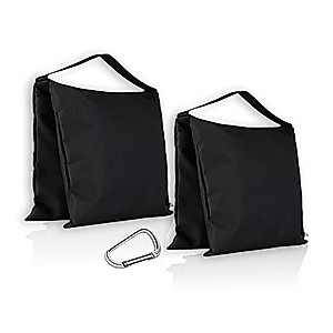 ESINGMILL Saddlebag Sand Bags for Photography Video Equipment, 2 Pack Super Heavy Duty Empty Sandbag Weight Bags for Photo Video Studio Stand, Light Stand Tripod and Jib Arm Mini Camera Crane