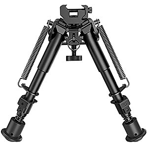 CVLIFE 6-9 Inches Picatinny Bipod Adjustable Spring Return with Picatinny Adapter