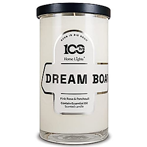 100HRS Highly Scented Candle 3.14x6, 18.5oz - Longest Burning Time Wax, Smokeless Cotton Wick, Pleasant Relaxing Romantic Scents, Popular Gift for Home, Women, Men - Dream Boat