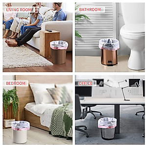 Small Trash Bags, KONE 192 Count 4 Gallon Drawstring Extra Thick Garbage Bags Wastebasket Bin Liners Plastic Trash Bags for Bathroom, Bedroom, Office, Car, Kitchen, Home