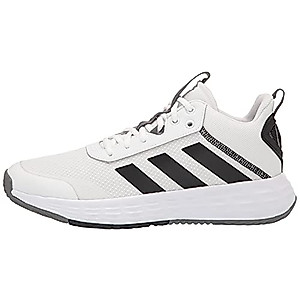 adidas Men's Own The Game 2.0 Basketball Shoe, White/Black/Grey, 10