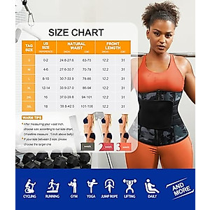 TrainingGirl Women Waist Trainer Cincher Corset Tummy Control Workout Sweat Band Slimmer Belly Belt Weight Loss Sports Girdle (Camo, Large)