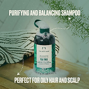 The Body Shop Tea Tree Purifying & Balancing Shampoo for Oily Hair & Scalp, Vegan, 8.4 Fl Oz