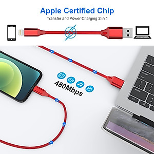 iPhone Charger 26FT/8M [Apple MFi Certified] Lightning Cable Extra Long iPhone Charging Cord Nylon Braided Fast Apple Charger Cable 2.4A for iPhone 13 12 11 Pro X XS Max XR/8 Plus/7 Plus/6/6s Plus/5s