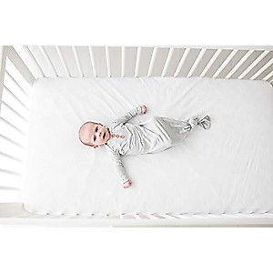 Posh Peanut Infant Gown - Unisex Soft Baby Clothes - Viscose from Bamboo Infant Layette Swaddle Wear- 0-3 Months (Athletic Heather)