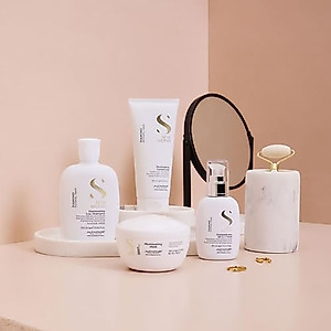 Alfaparf Milano Semi di Lino Diamond Shine Illuminating Low Shampoo - Sulfate Free - For All Hair Types- Paraben and Paraffin Free - Safe on Colored Hair - Professional Salon Quality (8.45 Fl Oz)