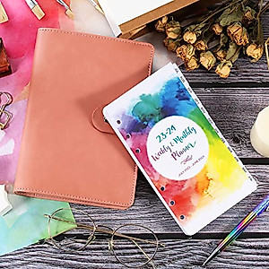 2023-2024 Planner Refills - Planner Refills 2023-2024, 2023-2024 Weekly & Monthly Planner Refills, A6 Planner Inserts, 3.75 x 6.75 inch, 6 Holes, 2023-2024 Planner Inserts from Jul.2023-Jun.2024, A6 Planner Refills - Watercolor Ink