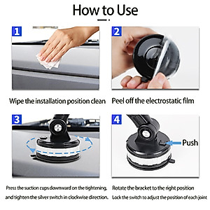 EIMONEY 2023 New 1S Car Phone Holder Mount, Suction Cup Cell Phone Holder Stand, Universal Car Phone Holder Mount,Strong Suction Cell Phone Car Mount for All Phone (1 Pack Black)