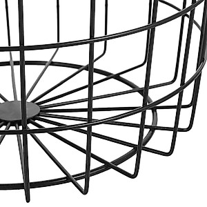 Kichvoe Iron Wire Laundry Hamper Laundry Storage Basket With Handles Iron Storage Basket Dirty Clothes Bin Fruit Magazine Toy Organizer for Rustic Farmhouse Decor