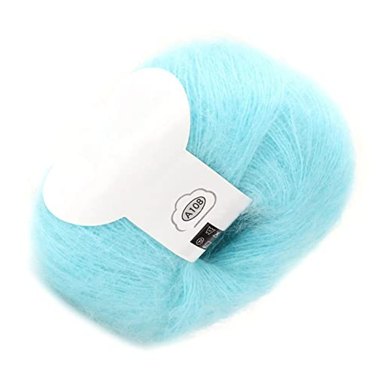 Knitting Tool, Pashm Knit Pins Quilting Pins Angora Long Wool Yarn Hot Popular Soft Mohair Sewing and Embroidery Craft Collection (07 Water Blue)