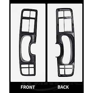 KARPAL Double Din Dash Bezel Cover Kit Compatible With 1999-2002 GMC Sierra Full-Size Trucks/SUV's Chevy Silverado Car Stereo Radio 15731974 15772850