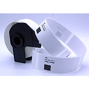 IDIK-11201 Replacement Labels Compatible with Brother DK-1201 Standard Address Label 29mm x 90mm x 400pcs/roll Packed in Individual Printed Retail Box with Permanent Cartridge