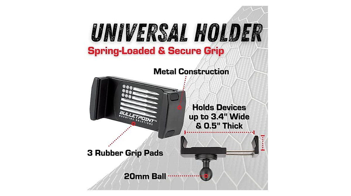 Bulletpoint Dash Mount Phone Holder - iPhone & Android Compatible