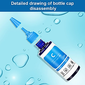 Xcinkjet Sublimation Ink Refilled for Epson C88 C88+ WF7720 ET2720 WF7710 ET2650 ET2750 WF2750 WF3620 Printer(1*Black 1*Cyan 1*Magenta 1*Yellow,4-Pack)