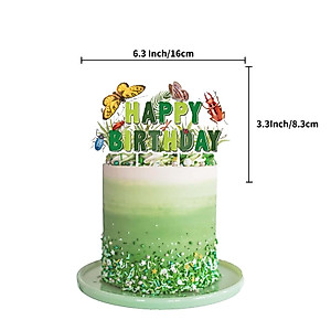 32 Pieces Bugs Party Supplies Includes Bugs Happy Birthday Banner Cake Topper Cupcake Toppers Balloons Insect Theme Party for Baby Shower Boys and Girls Birthday Decorations
