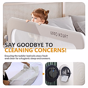 strenkitech Foldable Toddler Bed Rails - Kids Guard Bumper for Crib Safe Bed Side Rail for Twin Queen King Full Size Beds 32inch